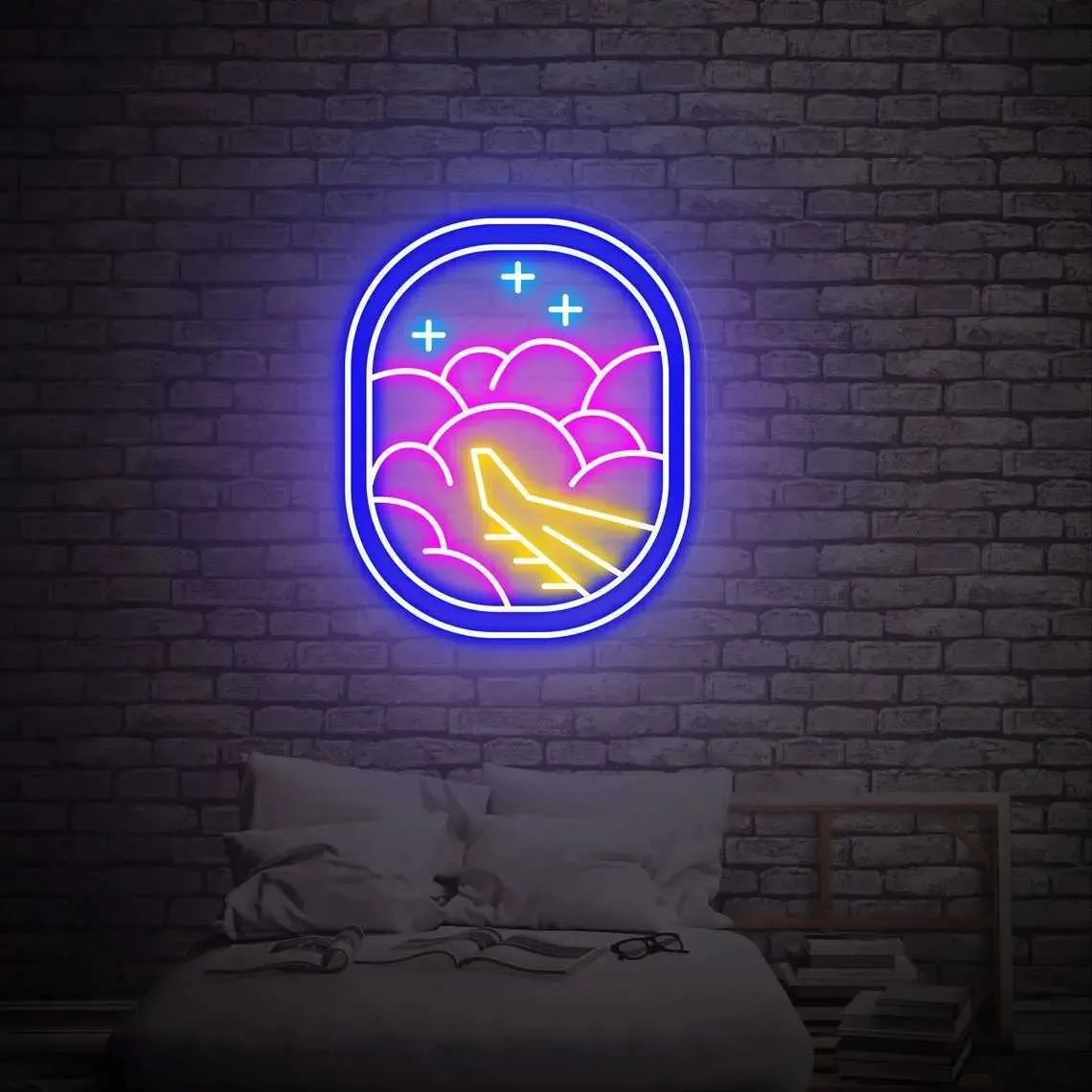 Custom LED Neon Plane Window hotmail sign in for Bedroom, Wall Decor ...