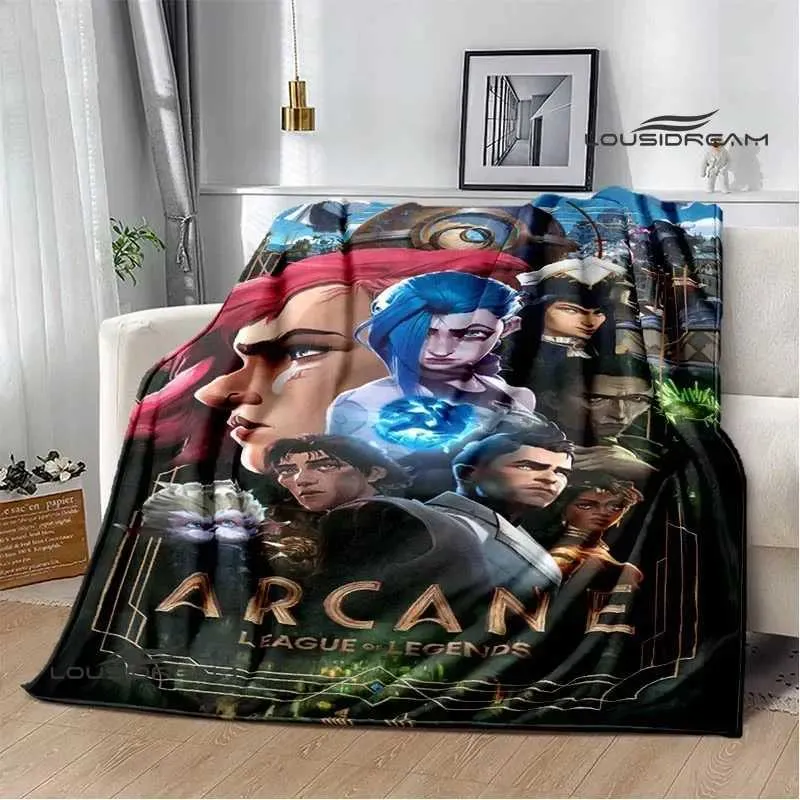 Arcane League Of Legends Cartoon Printed Flannel Asda Fleece Blanket ...