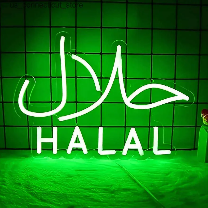 LED Neon Sign Halal Neon Sign For Wall Decoration Arab Restaurant Nail ...