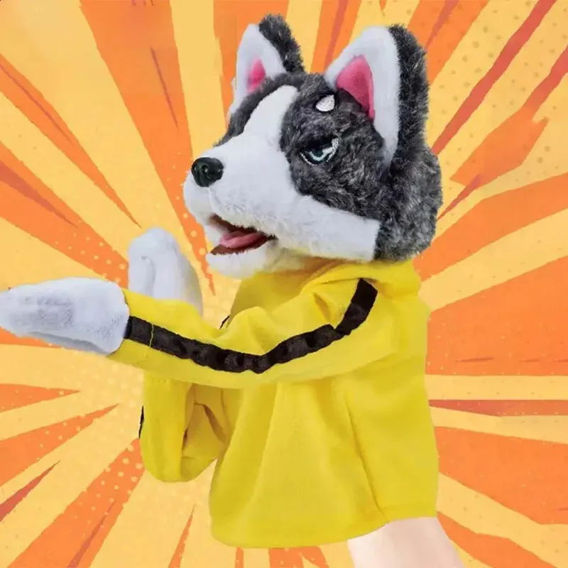 Interactive Plush Boxing Dog Sweep The Dog Puppet Husky Toy Glove For ...
