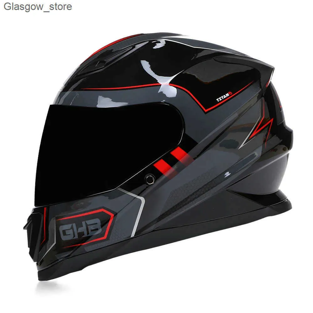 Ventilated Full Face Motorcycle Helmet - Lightweight, Comfortable ...