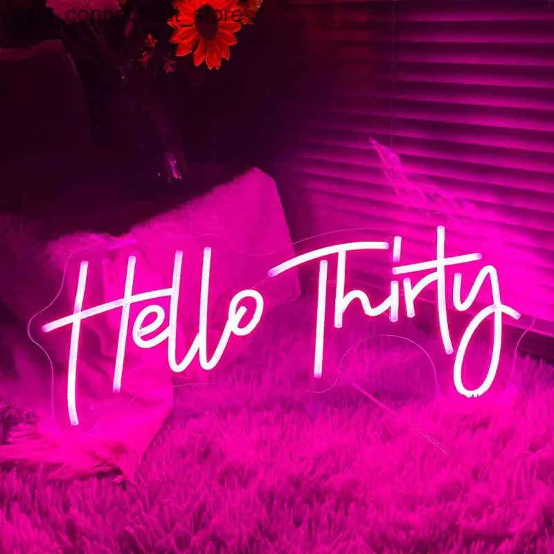 Customizable LED Trafo Neon Sign For 30th Birthday Party Decoration USB ...