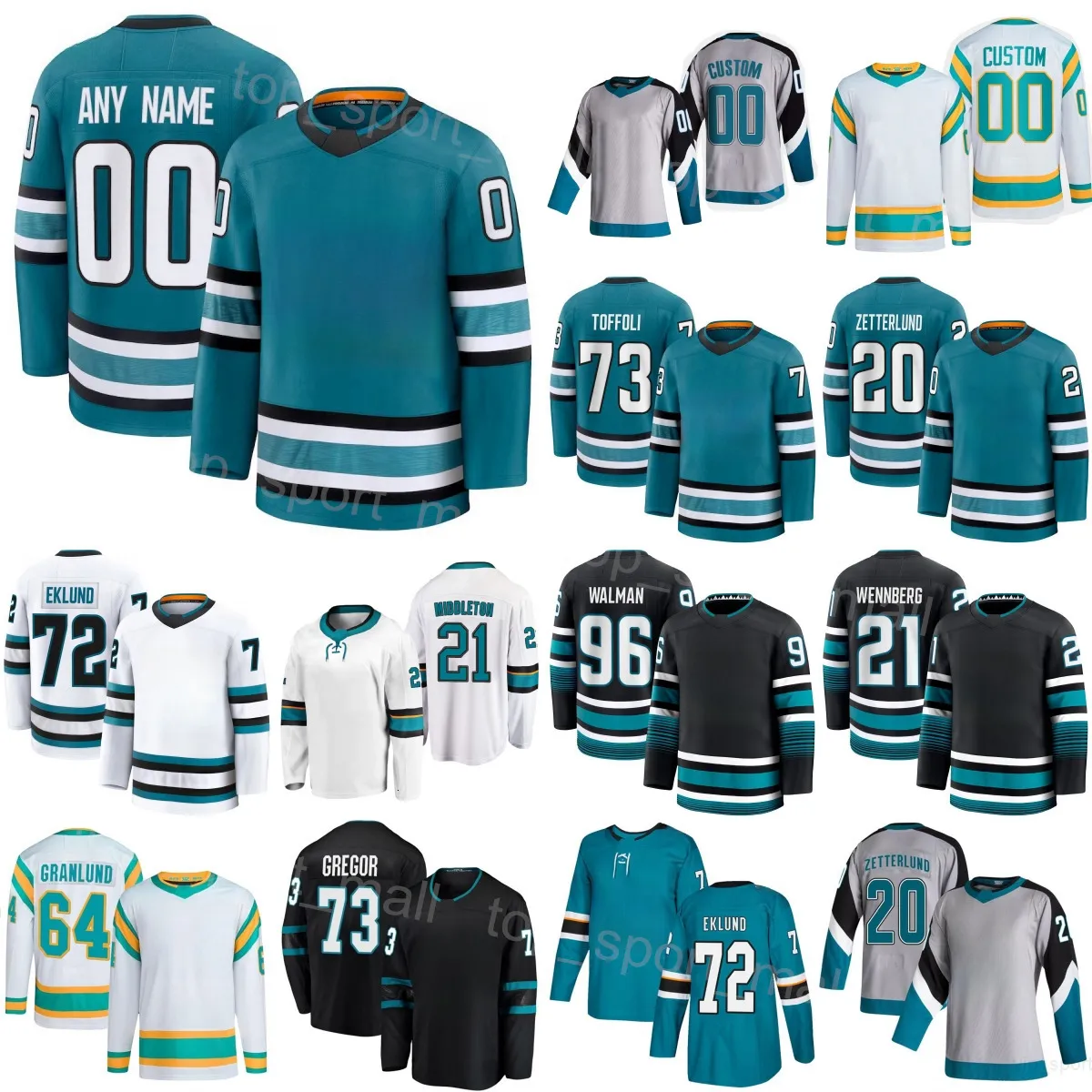 Custom Hockey 64 Mikael Granlund Jerseys Youth Men Woman 73 Toffoli 72 ...