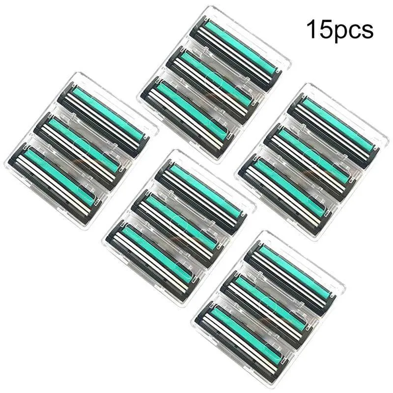 5-piece travel safety razor shaving set with replaceable dual blades ...