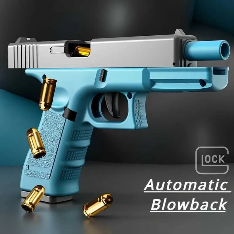 Automatic Shell Ejection Pistol Toy Gun Blaster Model Props For Adults ...