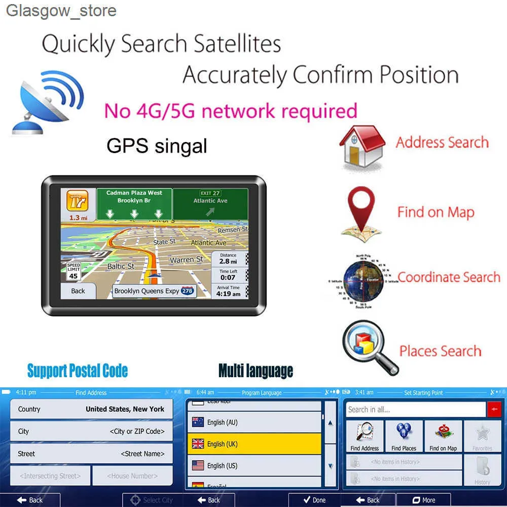 5 Inch Car Garmin Automotive Navigation Kit With Free Map Update, 8GB ...