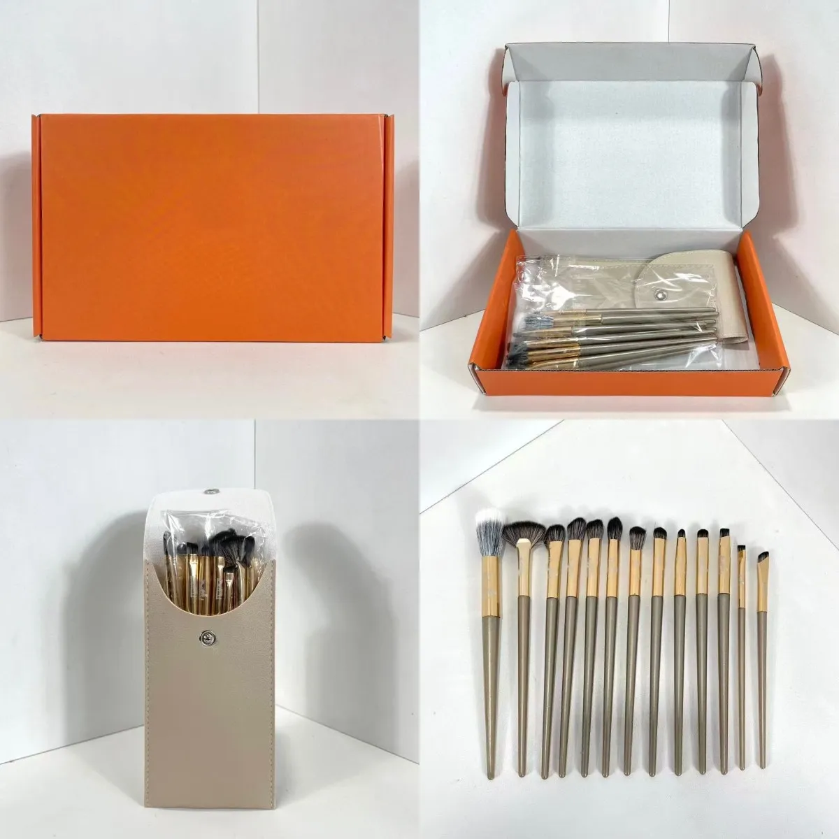 DHgate.com:Makeup Brushes Set- 13 Designer Face Makeup Tools in Leather ...
