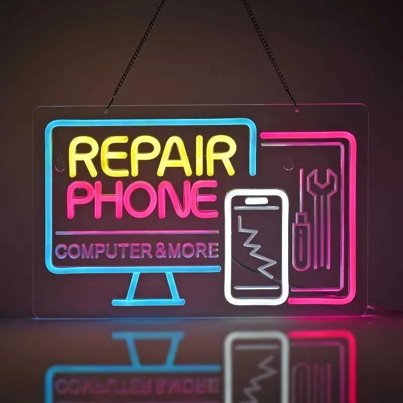 X241210 Mobile Phone Repair Neon Wall Art USB... From Muyang_li1, $28. ...