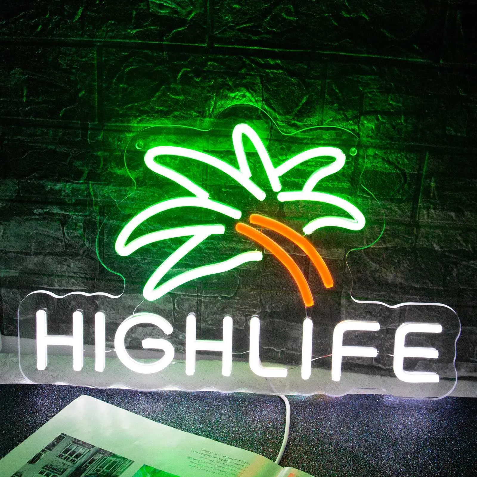 Dimmable Palm Tree Neon Lights 26x41cm Wall Decor... From Honey_fruit ...