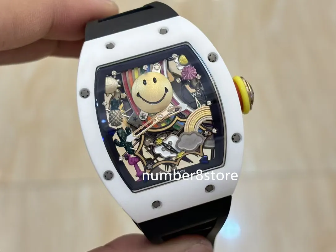 Luxury White Ceramic Men's Skeleton Watch With... From Number8store ...