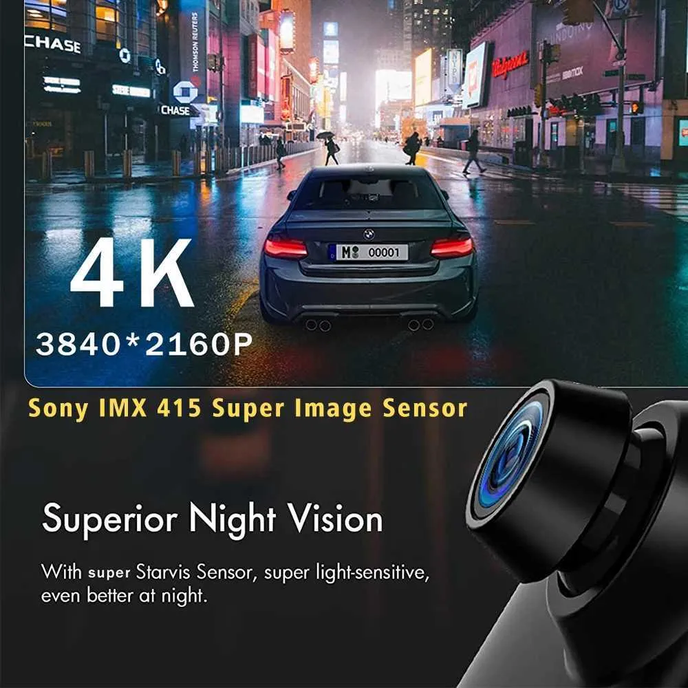 10 4K Dual Lens Camera Dvr Adas With GPS, WIFI, IPS Screen Stream ...