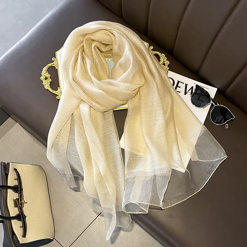 GE7822 Pure Champagne Silk Scarf Long Fashionable... From Fyl1314, $84. ...