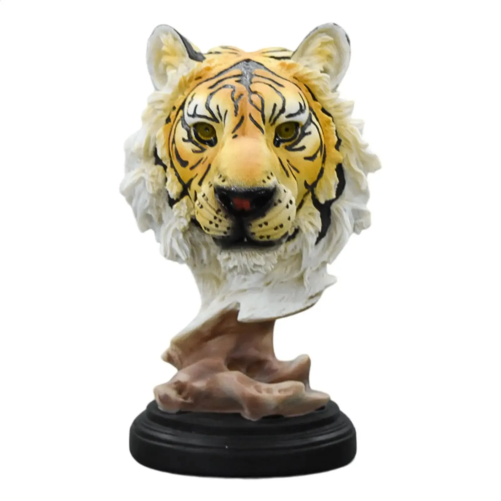 Creative Tiger Head Resin Wildlife Figurines Perfect Housewarming Gift ...