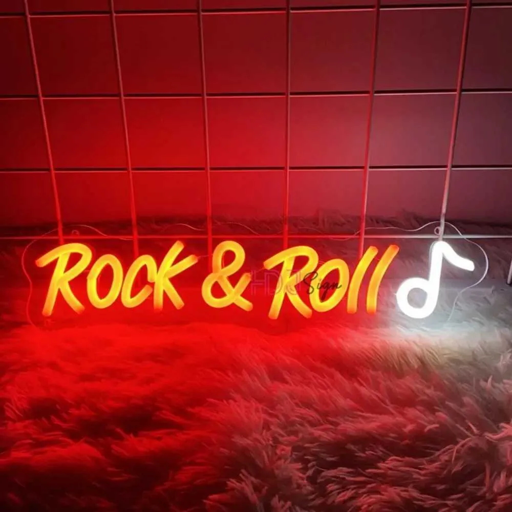 Party Disco Lights: Rock Style LED Neon Sign For Music Studio Decor ...
