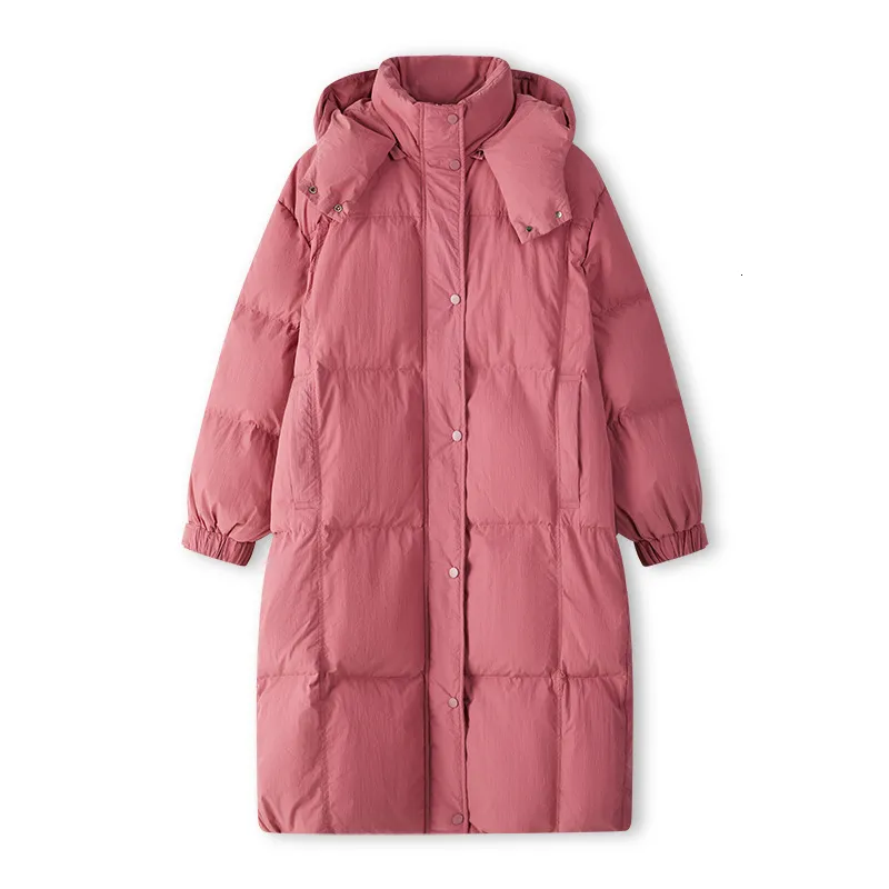 Women's Over Knee Cotton Down Jacket - Loose Fit, Mid-Length, Winter ...