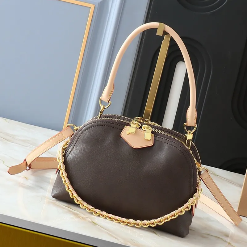 Designer Half Moon Shoulder Bag For Women, Double Zipper Chain, Sim ...