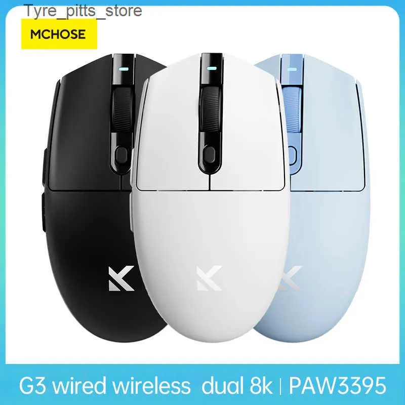 Wireless Gaming Mouse - Paw3395 Sensor, 26000 DPI, Bluetooth & 2.4GHz ...