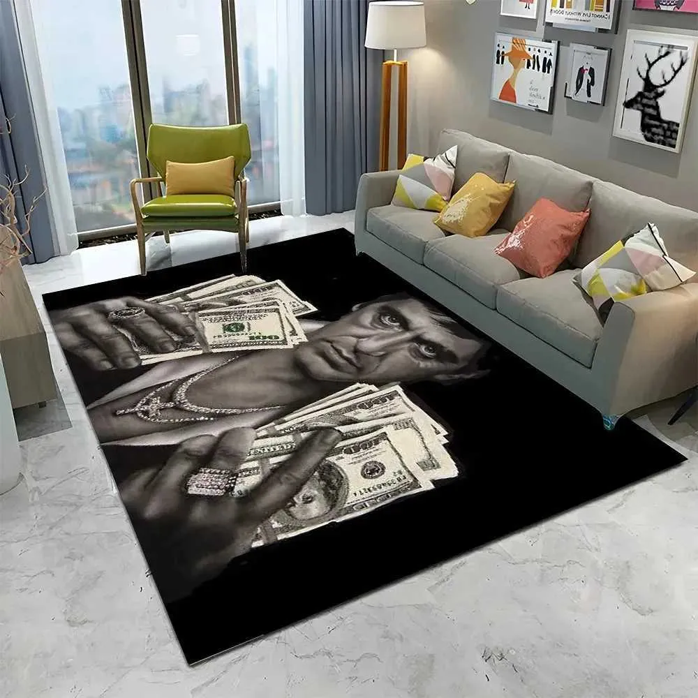 3D Scarface Movie Non-Slip Area Rug - Living Room, Bedroom, Kitchen ...