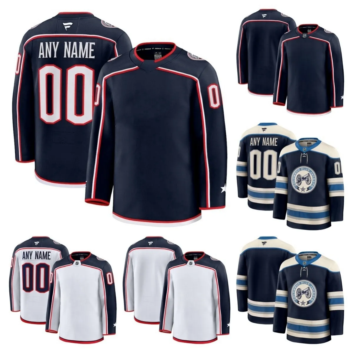 Blue Jackets Hockey Jersey - Fanatics - Zach Werenski, Kirill Marchenko ...