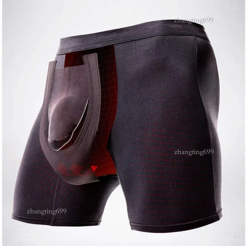 Underpants Mens Long Boxer With Separate Scrotum Elephant Nose Pouch ...