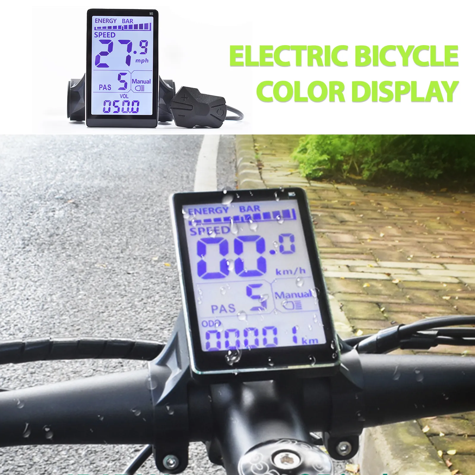 E Scooter LCD USB UART For Mountain Electric Bike ComputerParts M5 24V ...