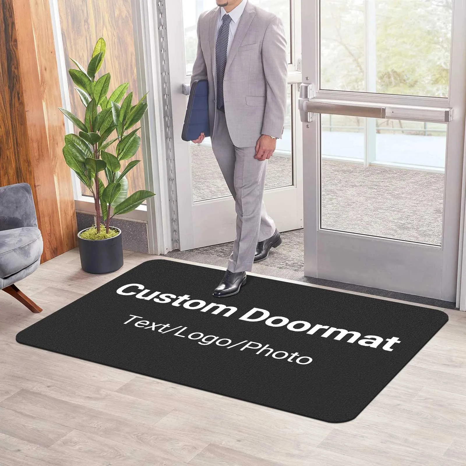 Custom Photo Doormat - Non-Slip Welcome Mat, Personalized Floor Mat ...