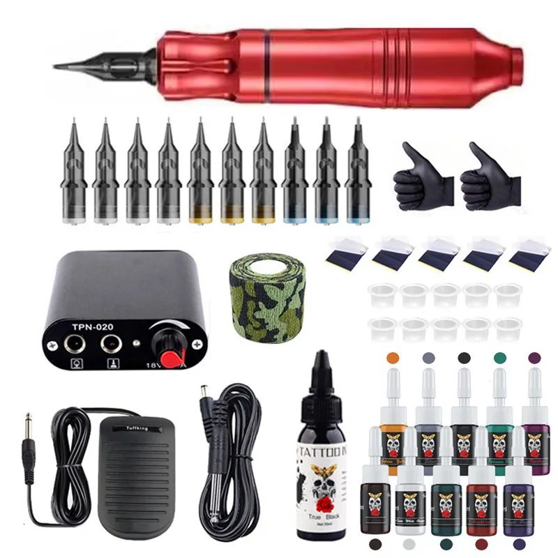 LT Integrated Set Rotary Tattoo Kit with 1 Gun and Multiple RL Tattoo ...