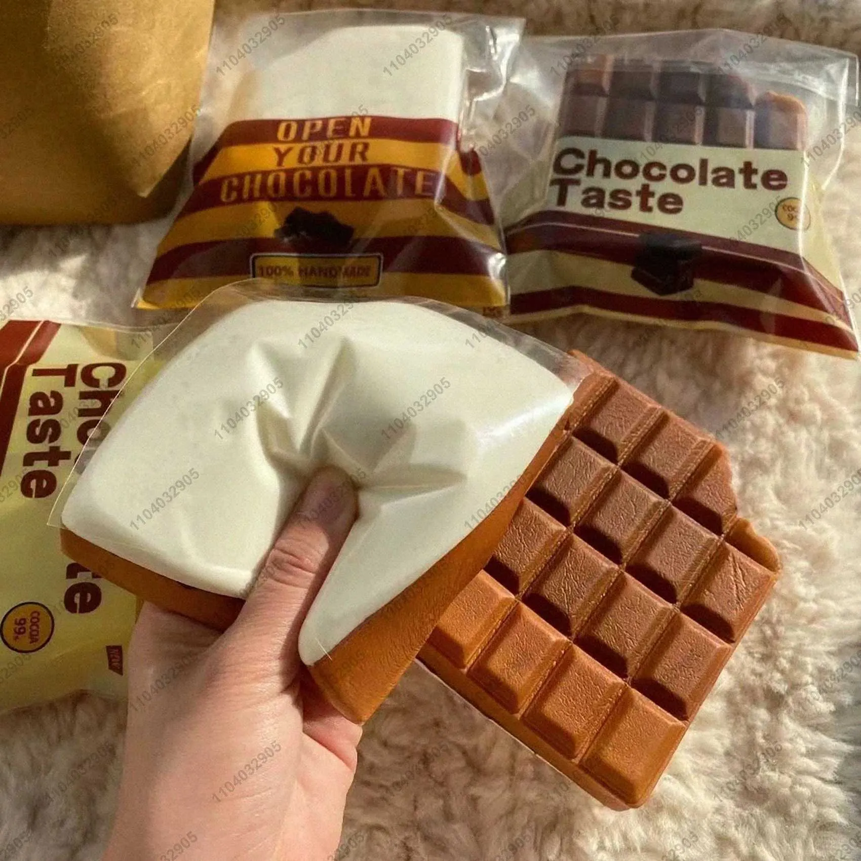 Decompression Toy Chocolate Bread Squishy Slow Rising Chocolate Toast ...