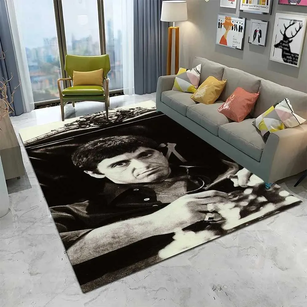 3D Scarface Movie Non-Slip Area Rug - Living Room, Bedroom, Kitchen ...