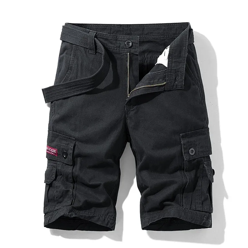 Summer Men's Multi-Pocket Cargo Shorts: Fashion Pure Cotton Military ...