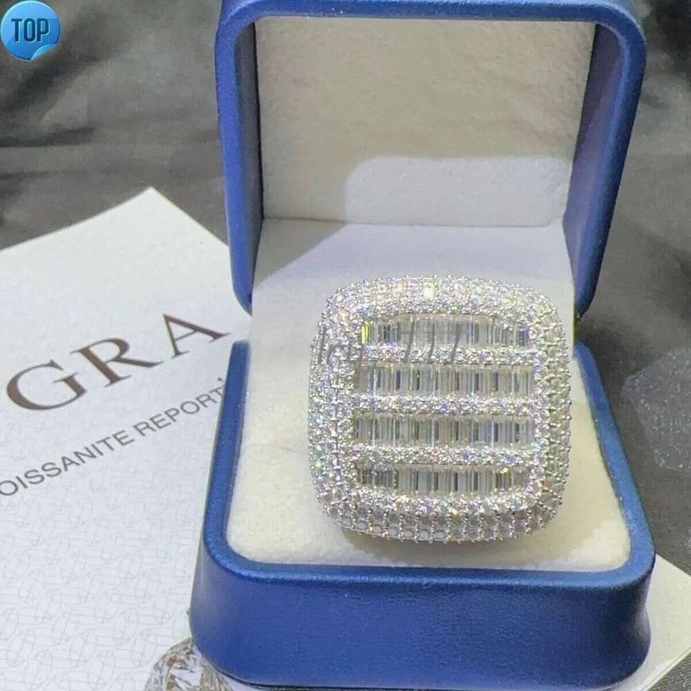 Hiphop Mens Cuban Ring VVS Moissanite Dia Pave Iced... From Daisy ...
