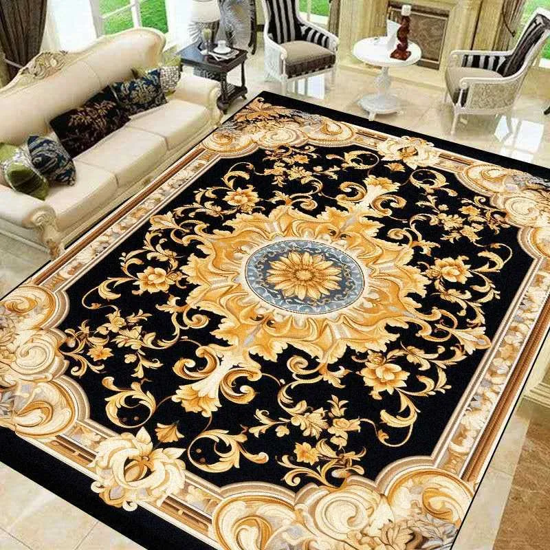 Luxury European Style Area Rug - Large Soft Home Carpet for Living Room ...