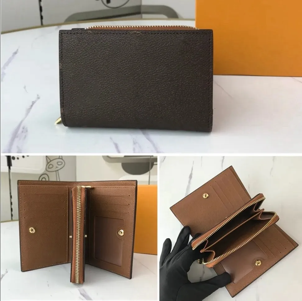 Designer Womens Genuine Leather Mini Wallet with Zipper Closure and ...