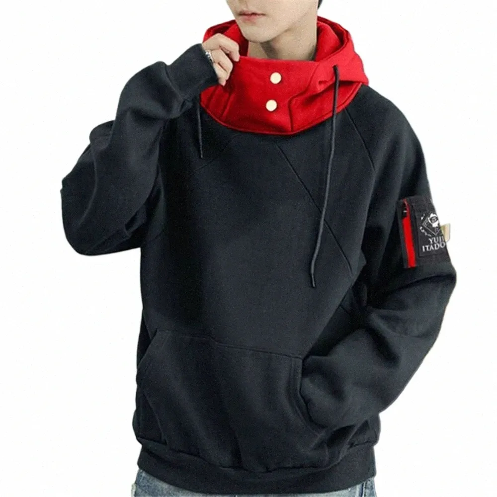 Anime Gojo Satoru Itadori Yuji Red Hood Cosplay Unisex Pullover ...