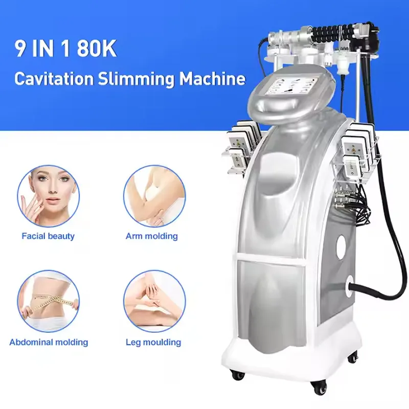 9 In 1 Professional Rf Cavitation Machine With Vacuum, Lymphatic ...