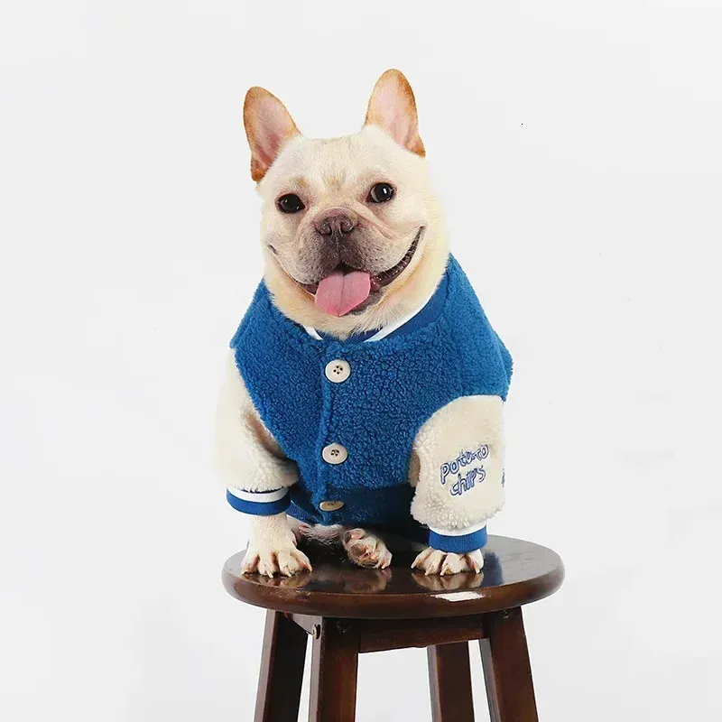 Pet Dog Plush Jacket for Small Dogs French Bulldog Winter Warm Puppy ...