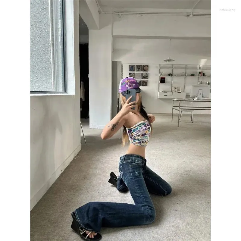 Japanese Harajuku Trashy Y2K Womens High Waisted Bootcut Japanese Harajuku Trashy Y2K Womens High Waisted Bootcut