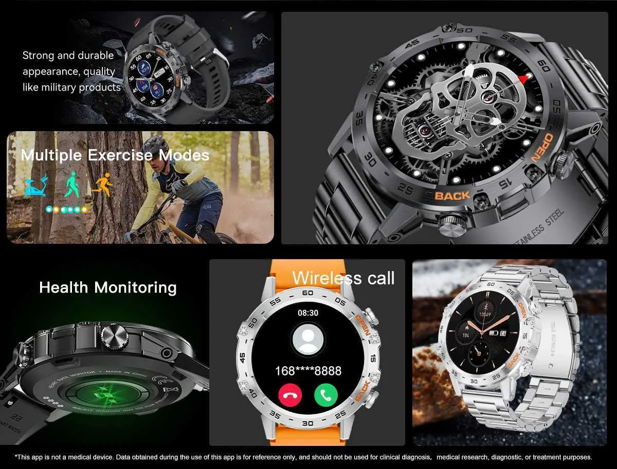 Smartwatch for Men with Bluetooth Calling, 400mAh Battery, Sports ...