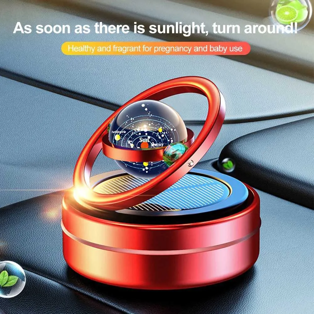 Solar Car Air Freshener Automatic Rotation Dashboard Essential Oil ...