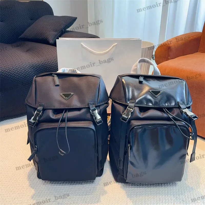 Womens Black PU Nylon Parachute Fabric Bucket Backpack with Zipper ...