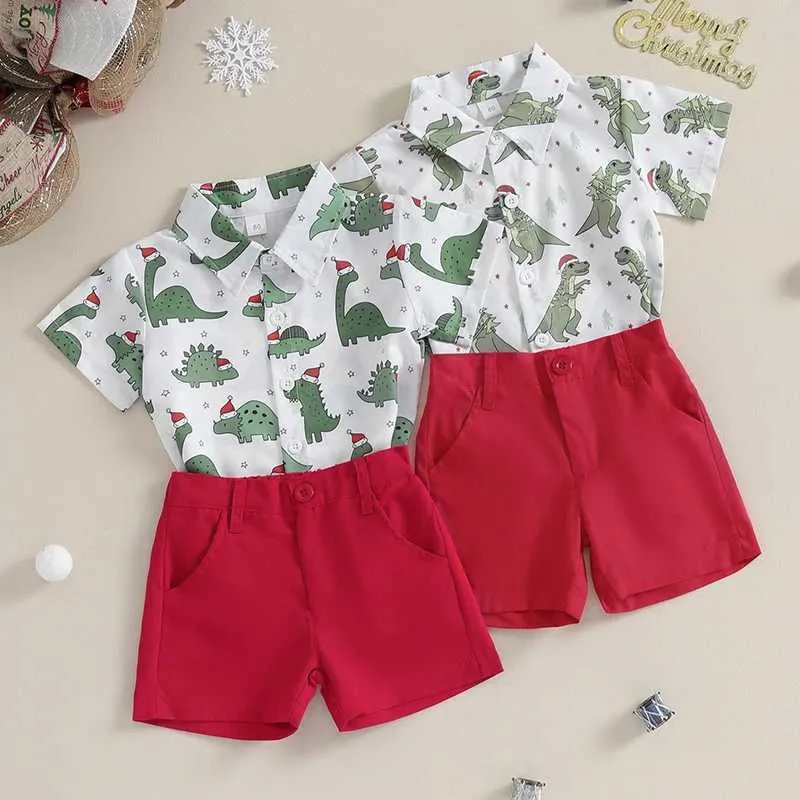 FOCUSNORM Christmas Preschool Baby Boy Clothing Set 0-4Y Dinosaur ...