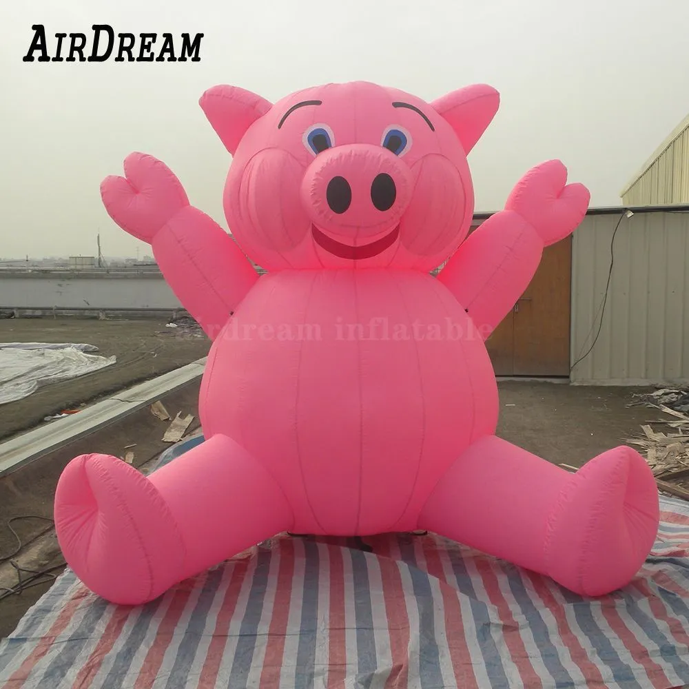 Custom Giant Inflatable Pink Pig Perfect For Advertising Wholesale Sit ...