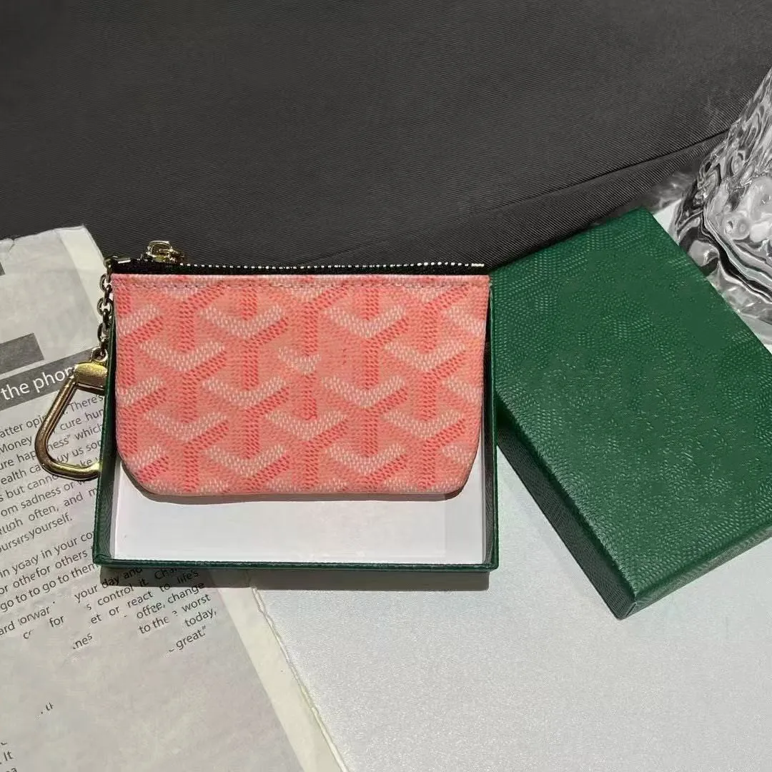 Mini Leather Wallet Keychain Card Holder With Zippered Coin Pouch ...