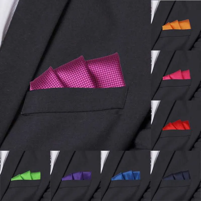 Men's Classic Plaid Pocket Square - Cotton Linen Hanky for Suits ...