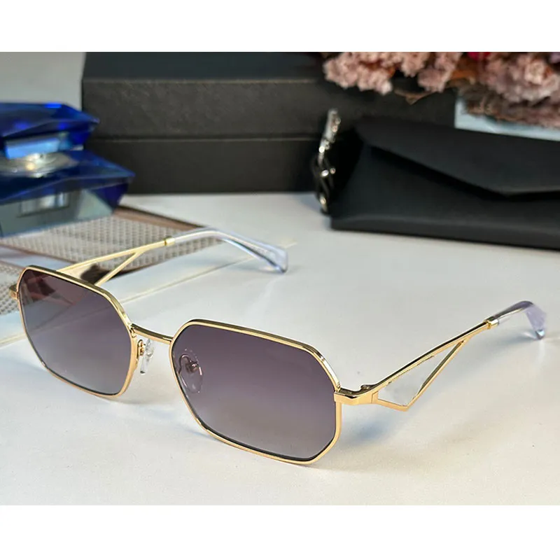 SPRA51 Designer Rectangular Metal Sunglasses Narrow Frame UV Protection ...