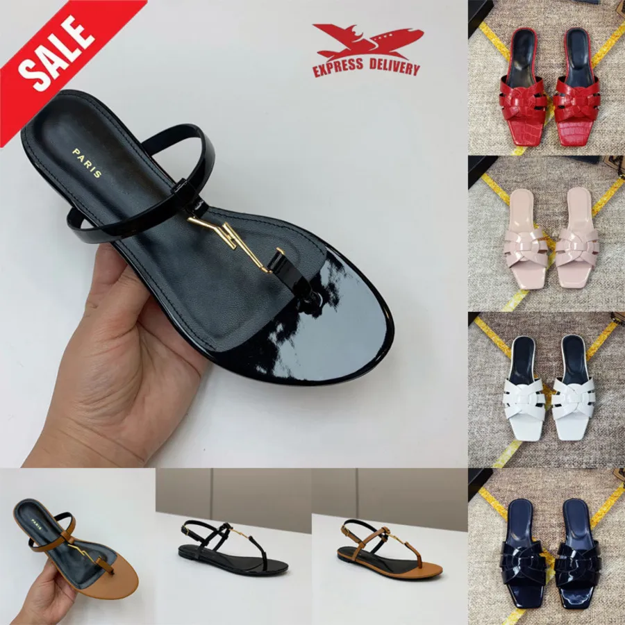 Designer Slide Sandals Womens: Elegant Leather Flat Sandals, Parisian ...