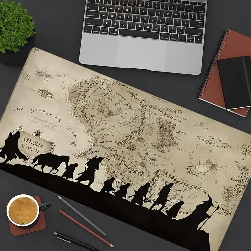 Wholesale Waterproof Middle Earth Map Keyboard And Mouse Mat With ...