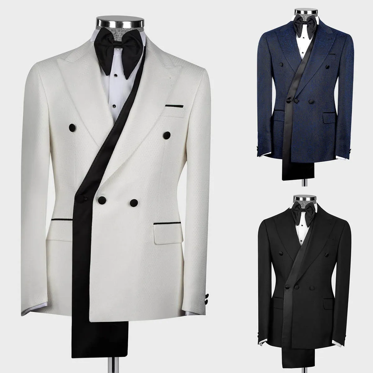 Modern Groom Tuxedo Suit | Trim Fit, Peaked Lapel, Two Button, Formal ...