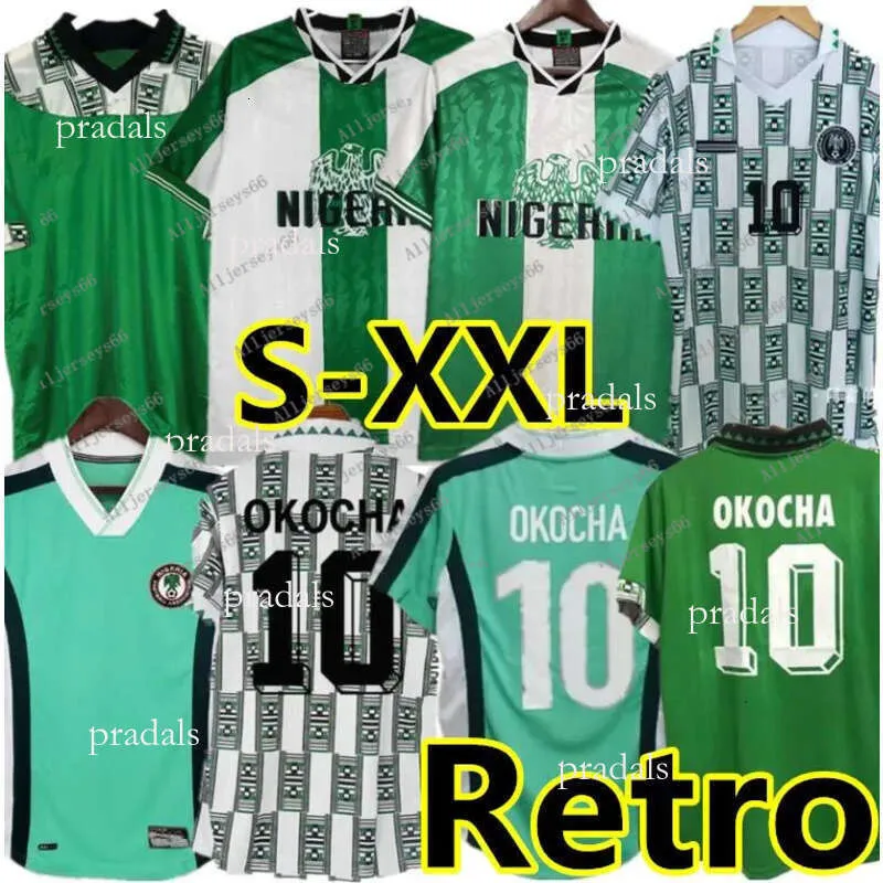 1994 Okocha Nigeria Retro Mexico Soccer Uniform With Kanu Finidi And ...