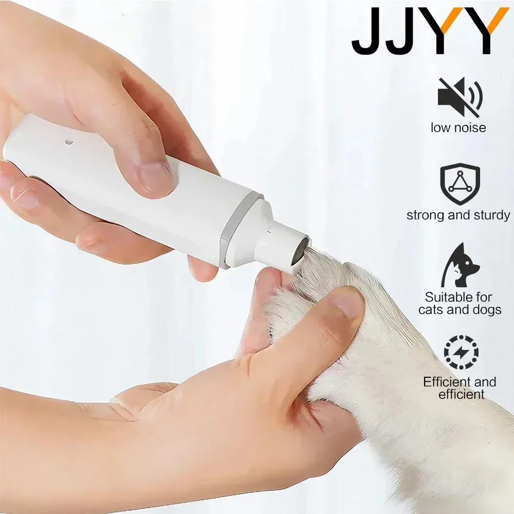 Electric Pet Nail Grinder - Rechargeable, Quiet, Safe for Dogs & Cats ...